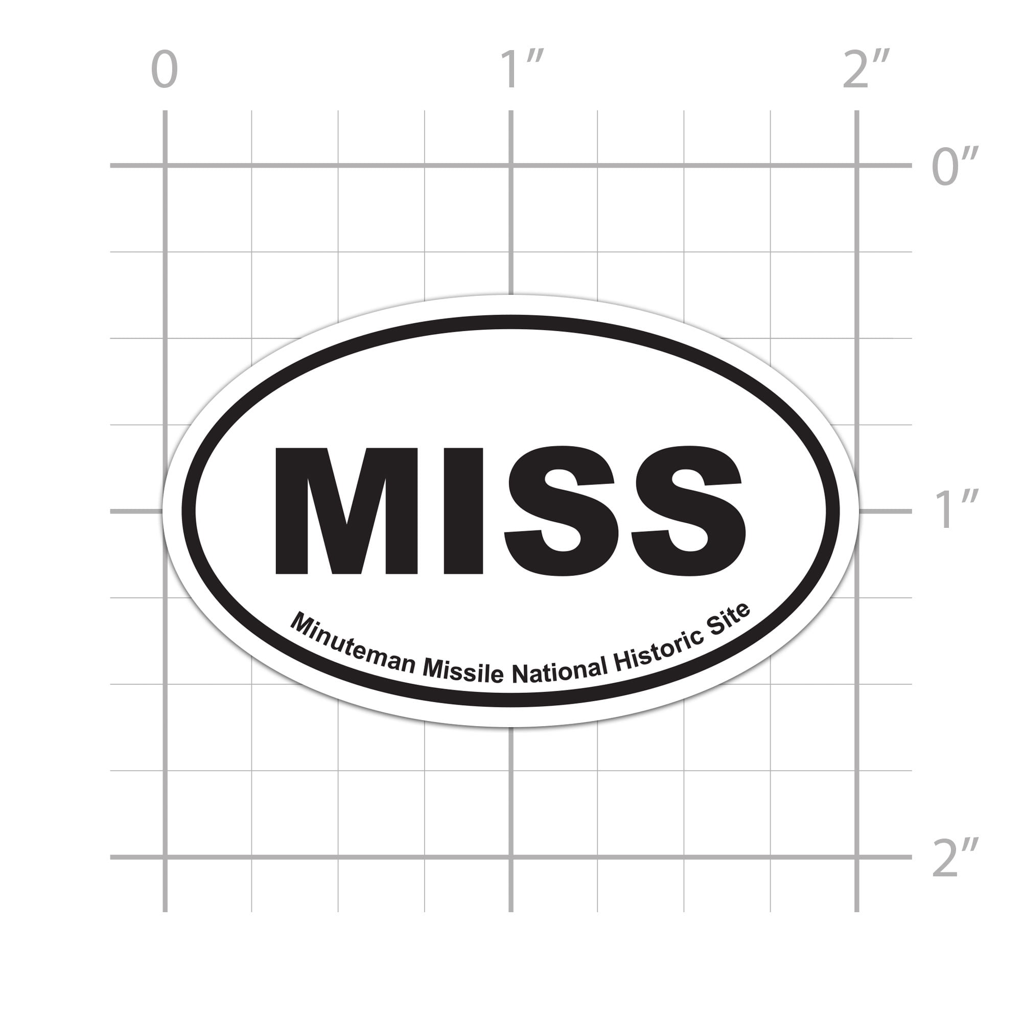 MISS Minuteman Missile National Historic Site Sticker for water bottle ...