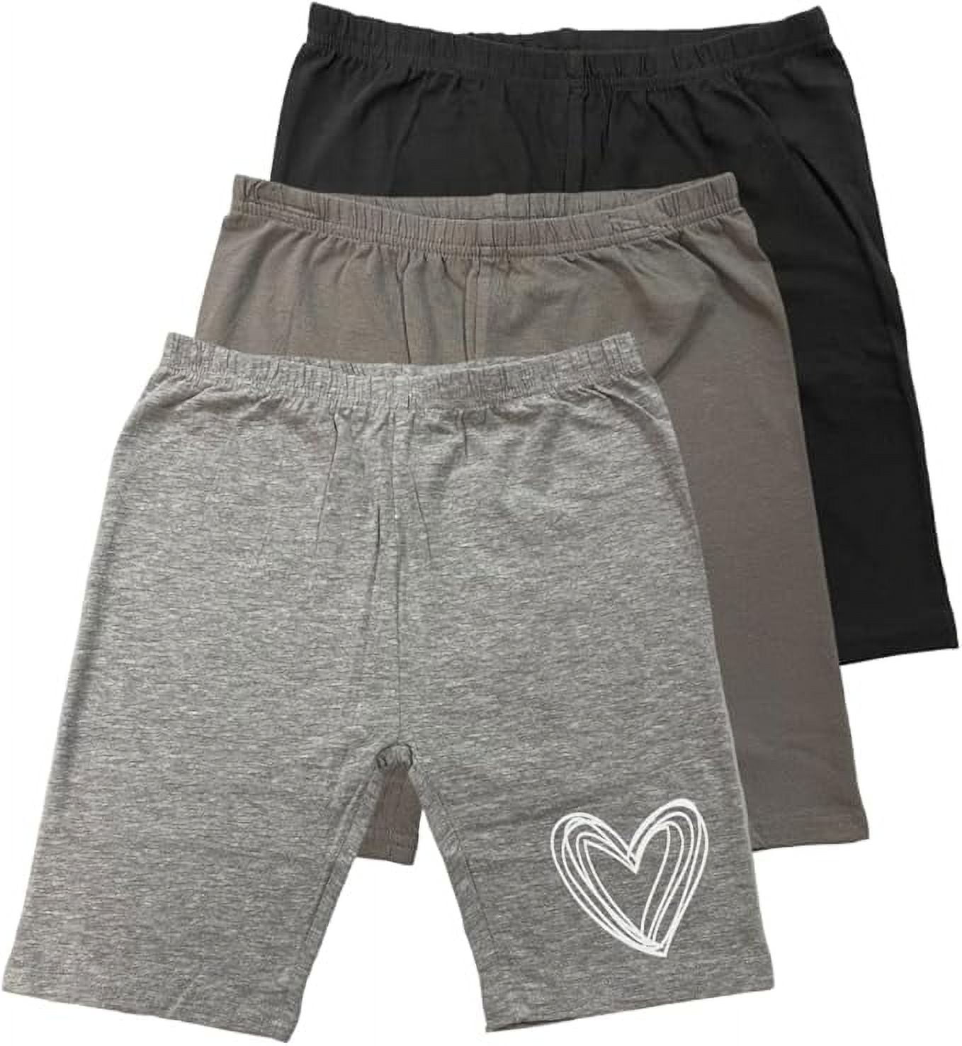 MISS POPULAR 3-Pack Girls Biker Shorts Soft Comfortable Cotton Spandex ...