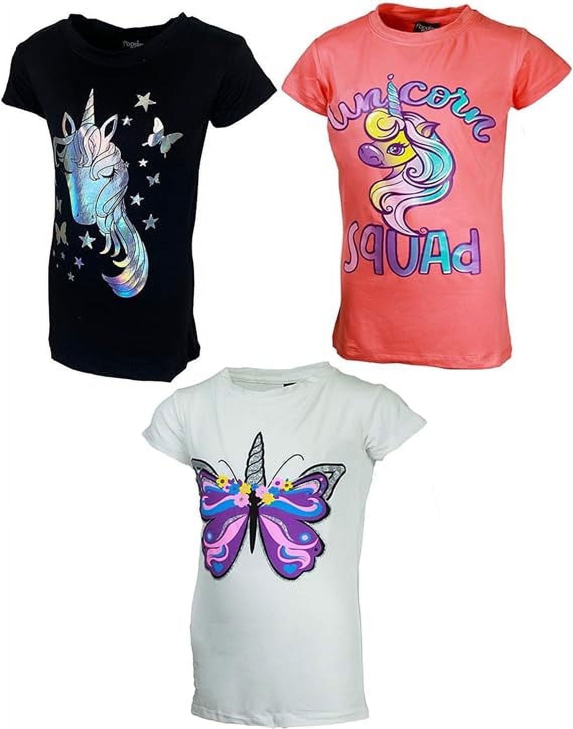 MISS POPULAR Preteen Girls 3-Pack Super Soft Short Sleeve T-Shirts ...