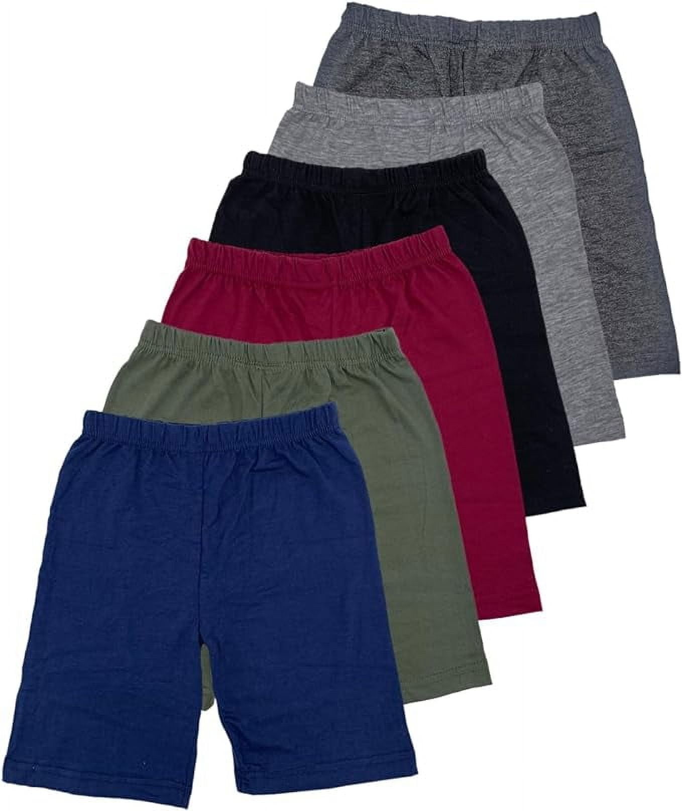 MISS POPULAR Girls 6-Pack Biker Shorts Soft Comfortable Cotton Spandex ...