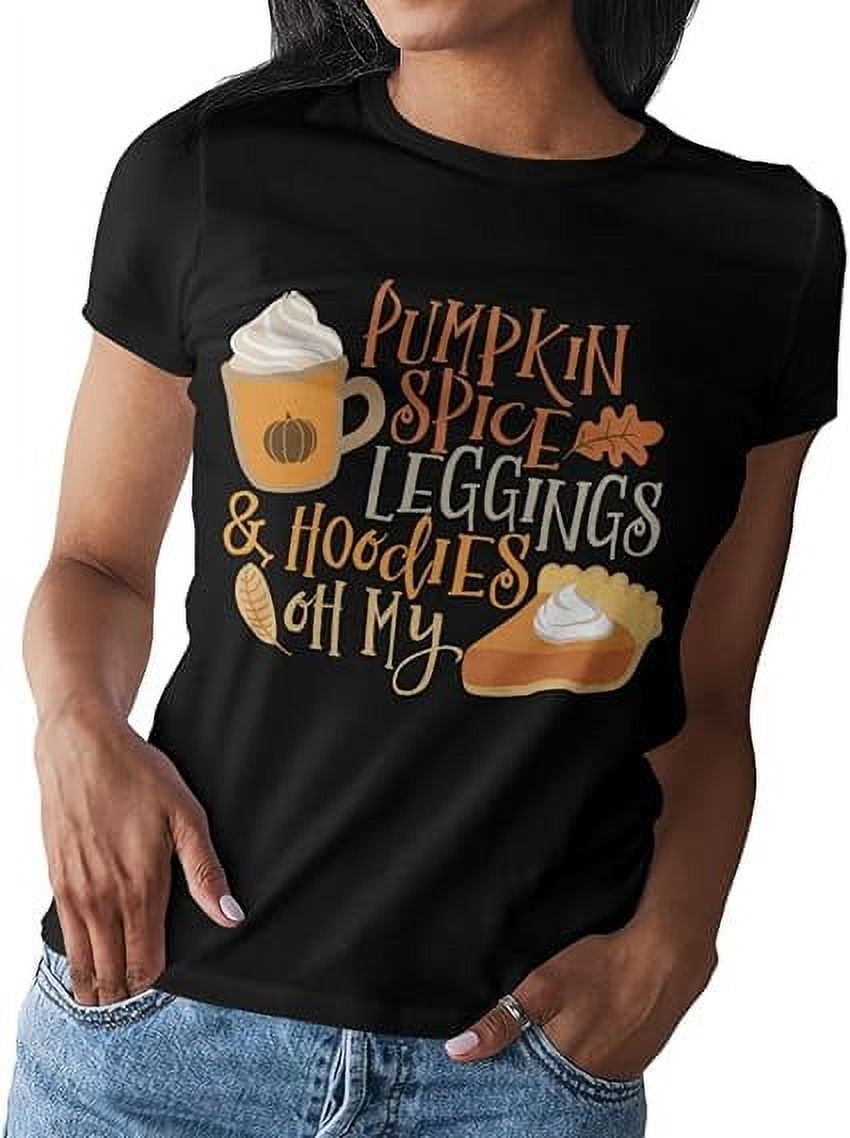 MISS POPULAR Womens Fall Printed Short Sleeve T Shirts, Fall Season ...