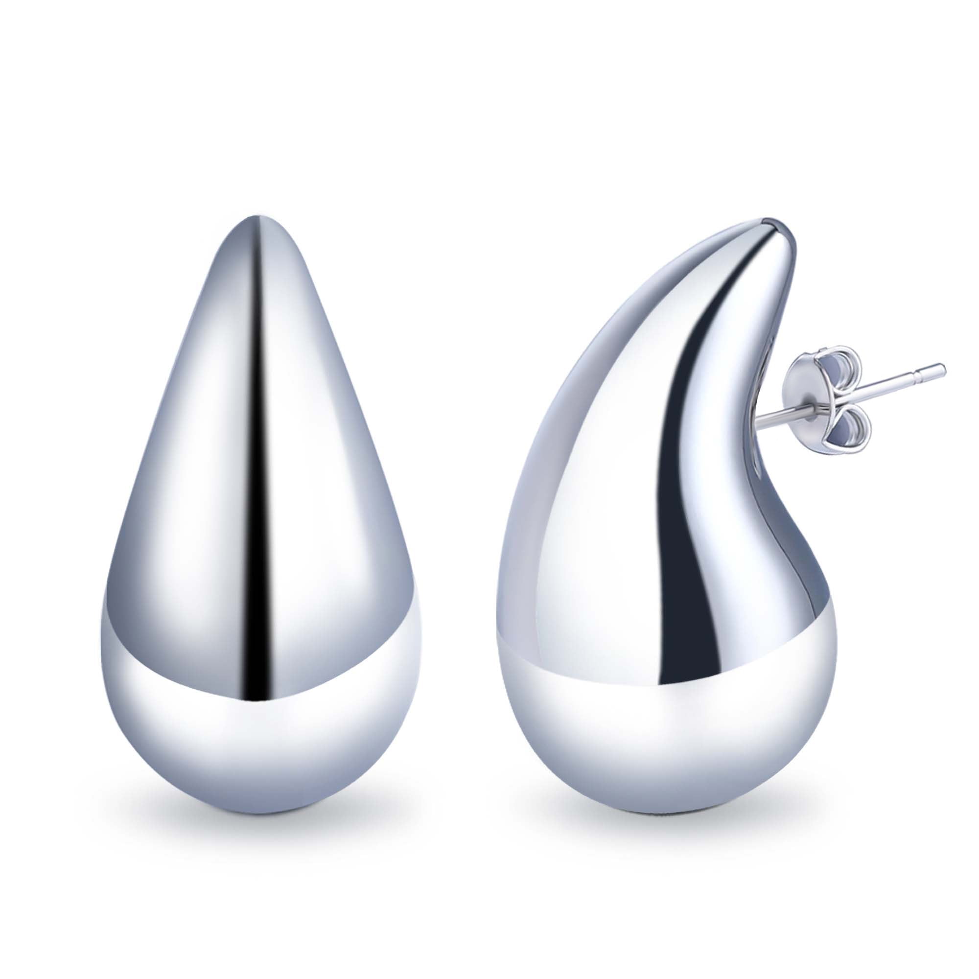 Miss Right Women's Chunky Gold Teardrop Dangle Adult Earrings, 18K Gold ...