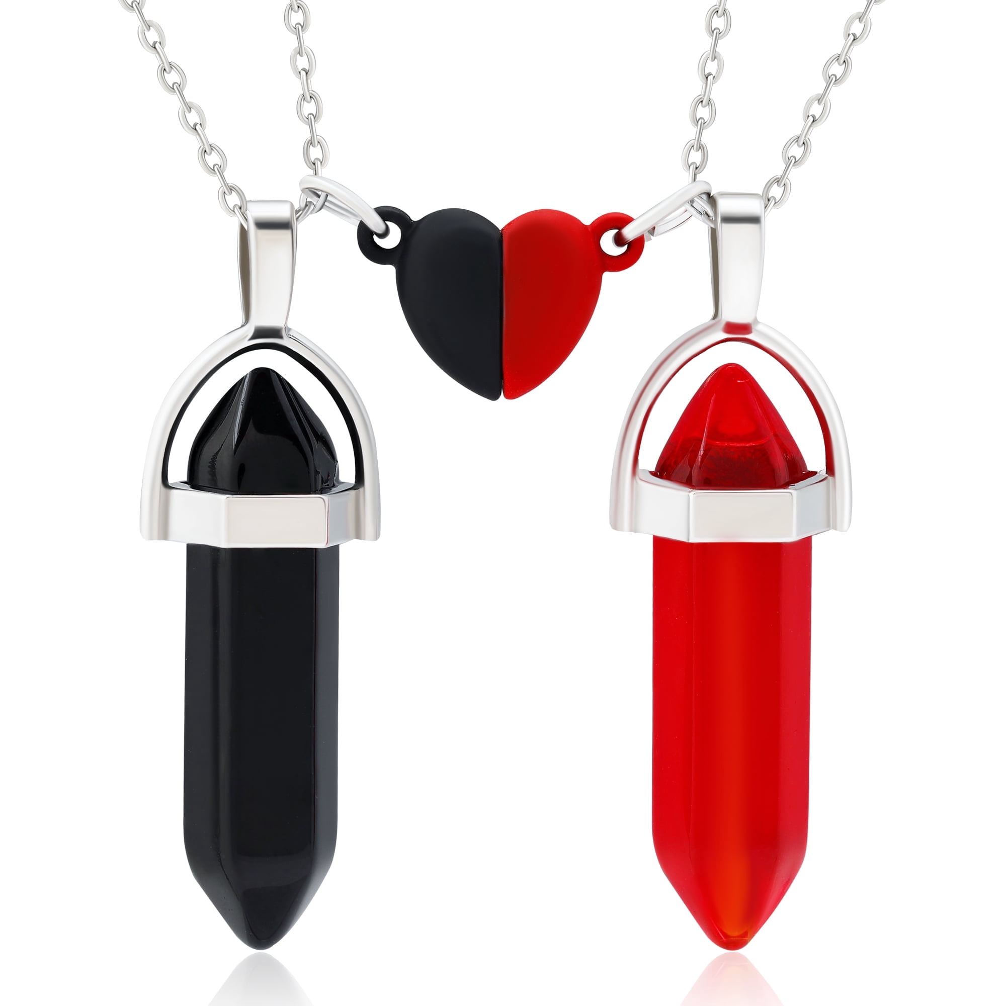 MISS RIGHT Crystal Friendship Matching Necklaces Couples Jewelry for ...