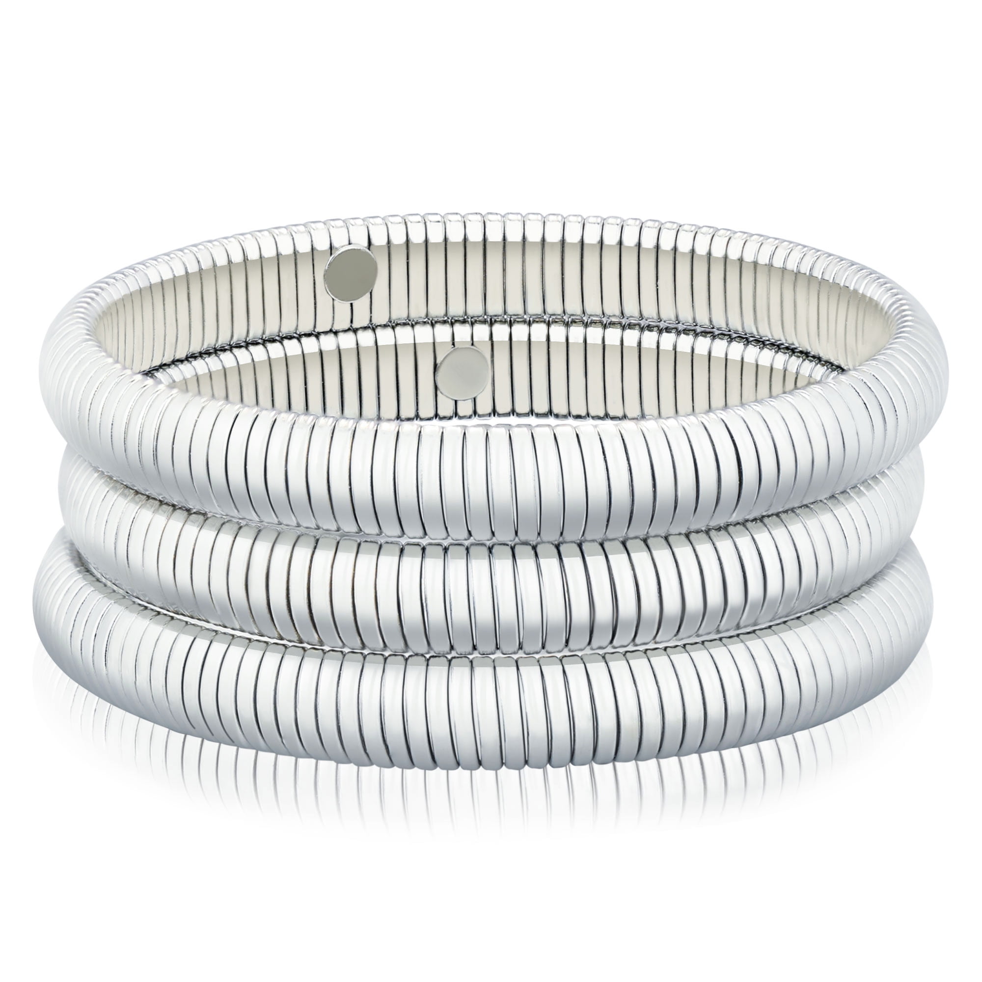 MISS RIGHT Gold Chunky Stretch Snake Chain Bangle Bracelets Stack for Women Trendy, 18K Gold ...