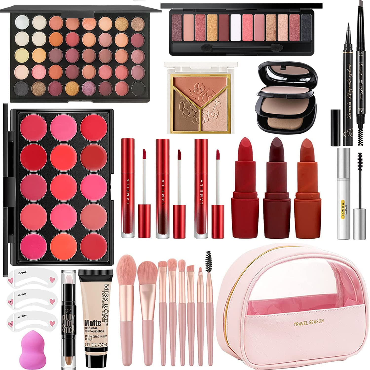 MISS ROSE M All In One Full Makeup Kit for Women, Multipurpose Makeup ...