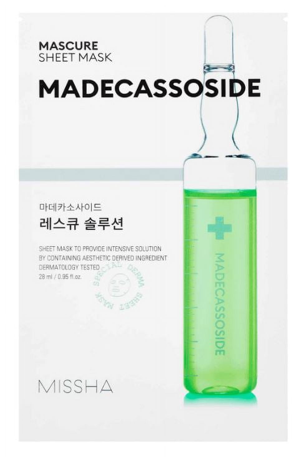 MISSHA Mascure Rescue Solution Sheet Mask, Madecassoside - Walmart.com