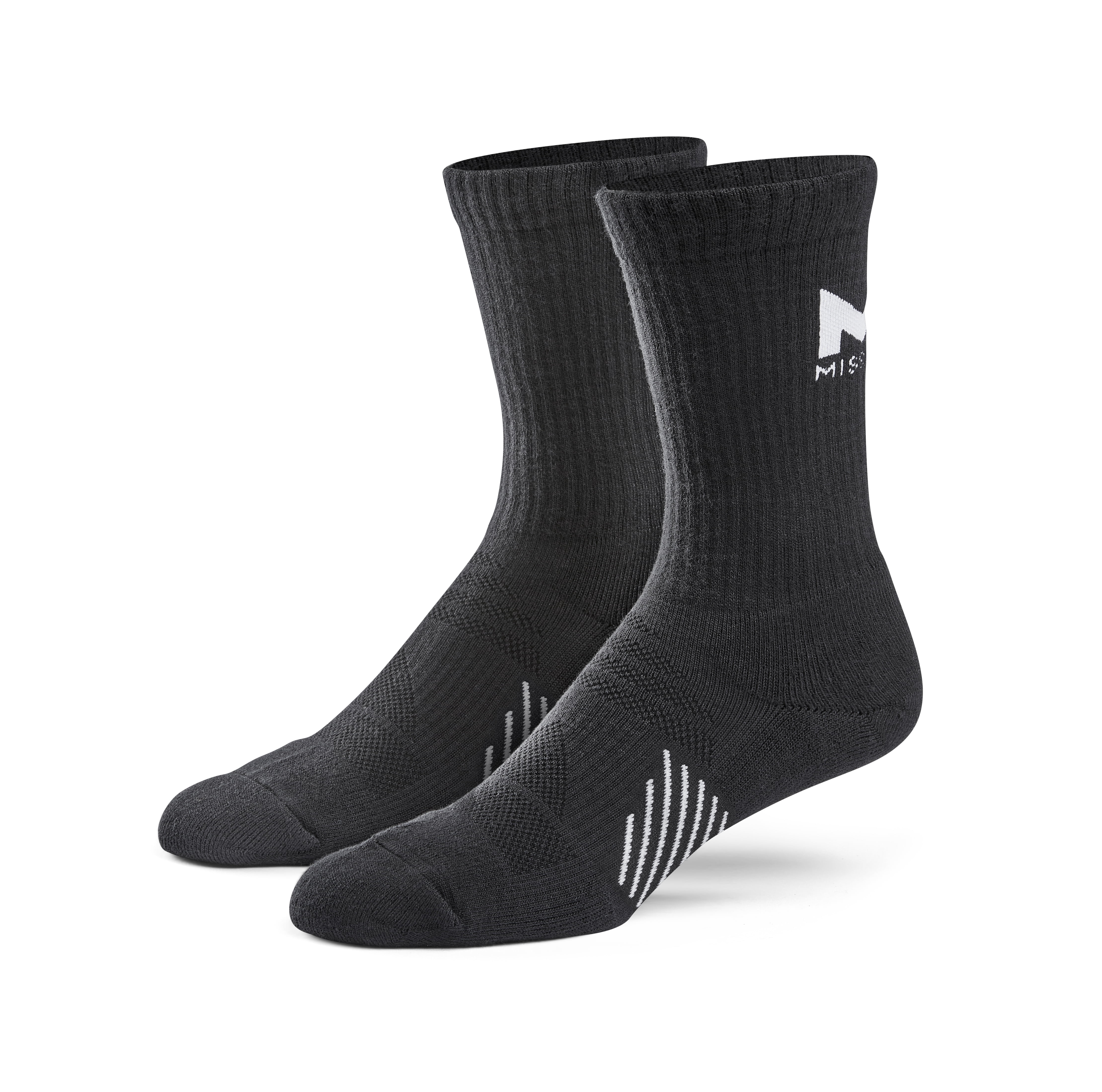 MISSION Performance Crew Socks Ventilated Heat Release, Unixex, 2 Pair ...