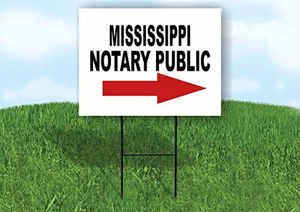 MISSISSIPPI NOTARY PUBLIC RIGHT ARROW RED - Single Sided Notary Public ...