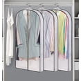 "MISSLO 40"" Mothproof Clear Garment Bags Set with Zipper for Clothes ...