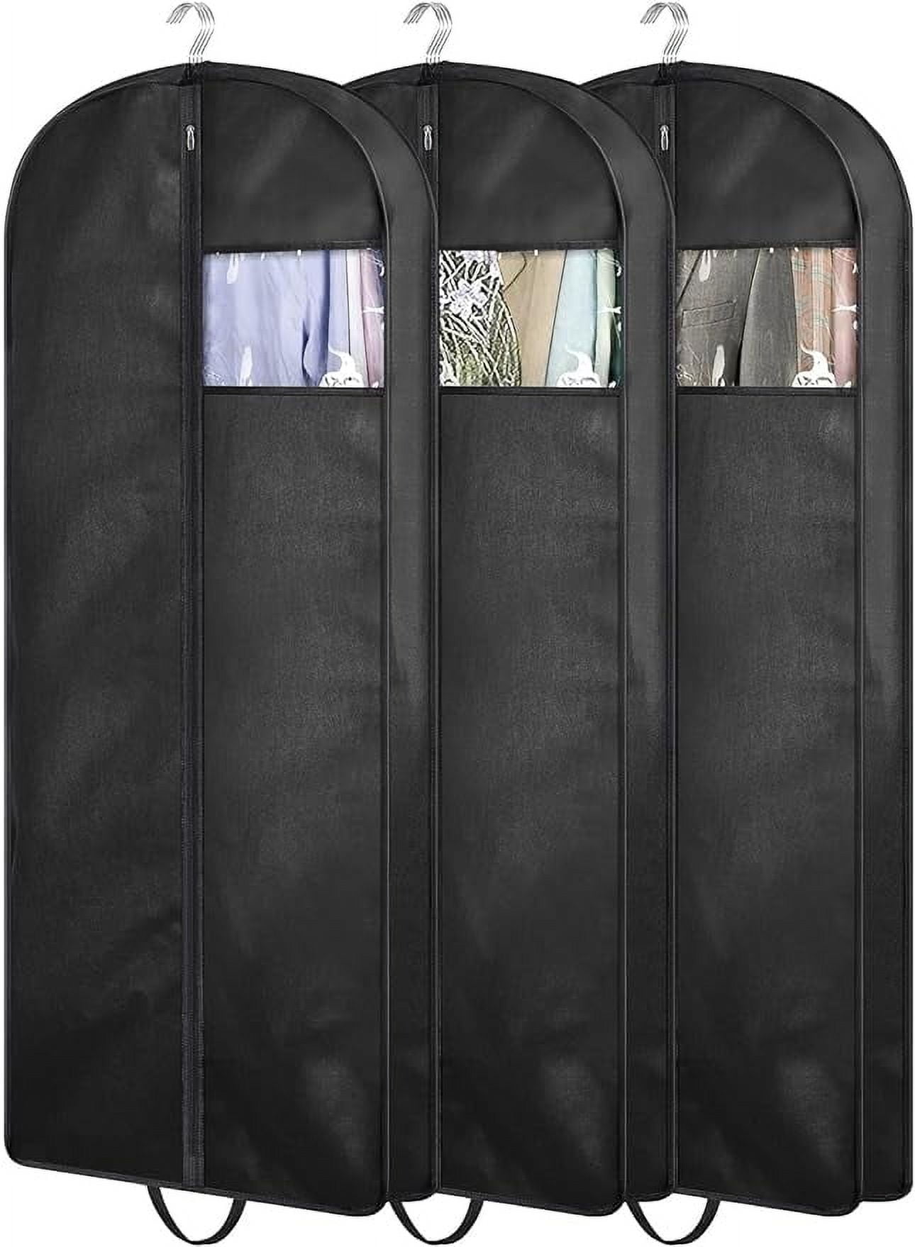 MISSLO 54" Suit Bags for Closet Storage and Travel, Gusseted Hanging ...