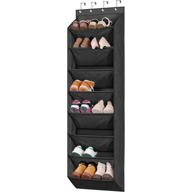 MISSLO 8 Deep Pockets Over the Door Shoe Rack Hanging Shoe Organizer ...