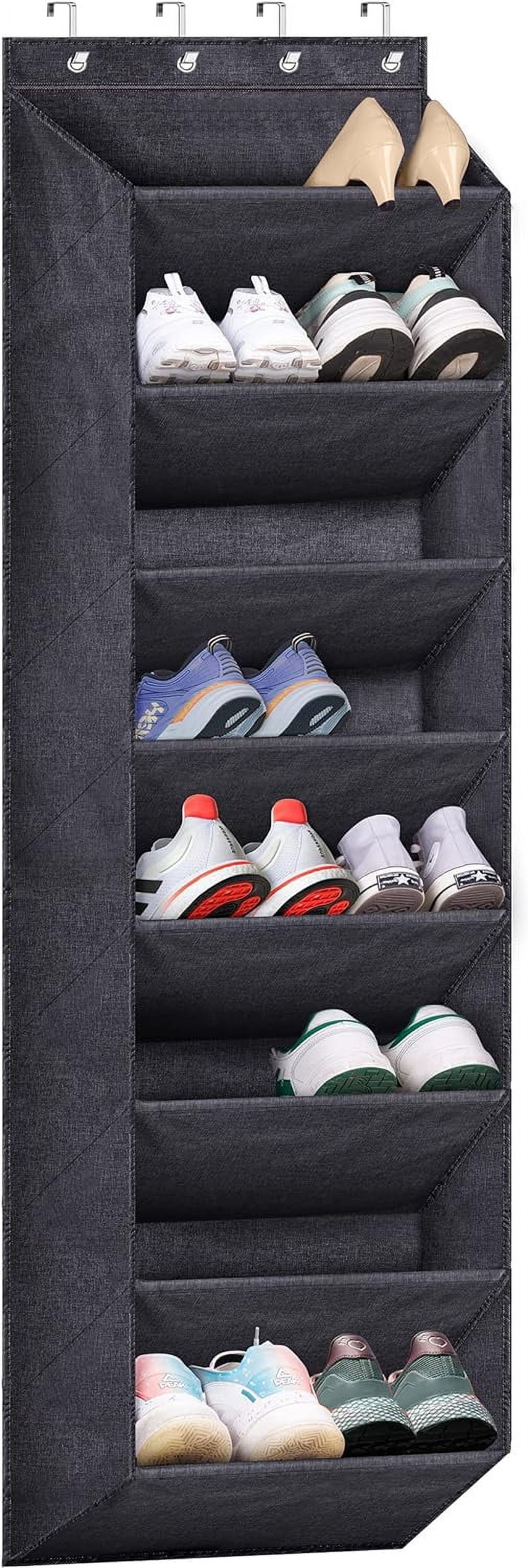 MISSLO 8 Pockets Over Door Storage Hanging Shoe Organizer for Closet ...