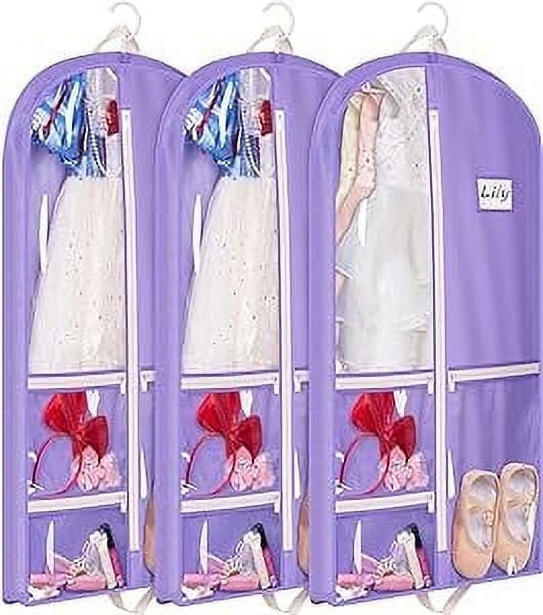MISSLO 3 Packs Dance Costume Bags for Dancers 40" Dance Garment Bag ...