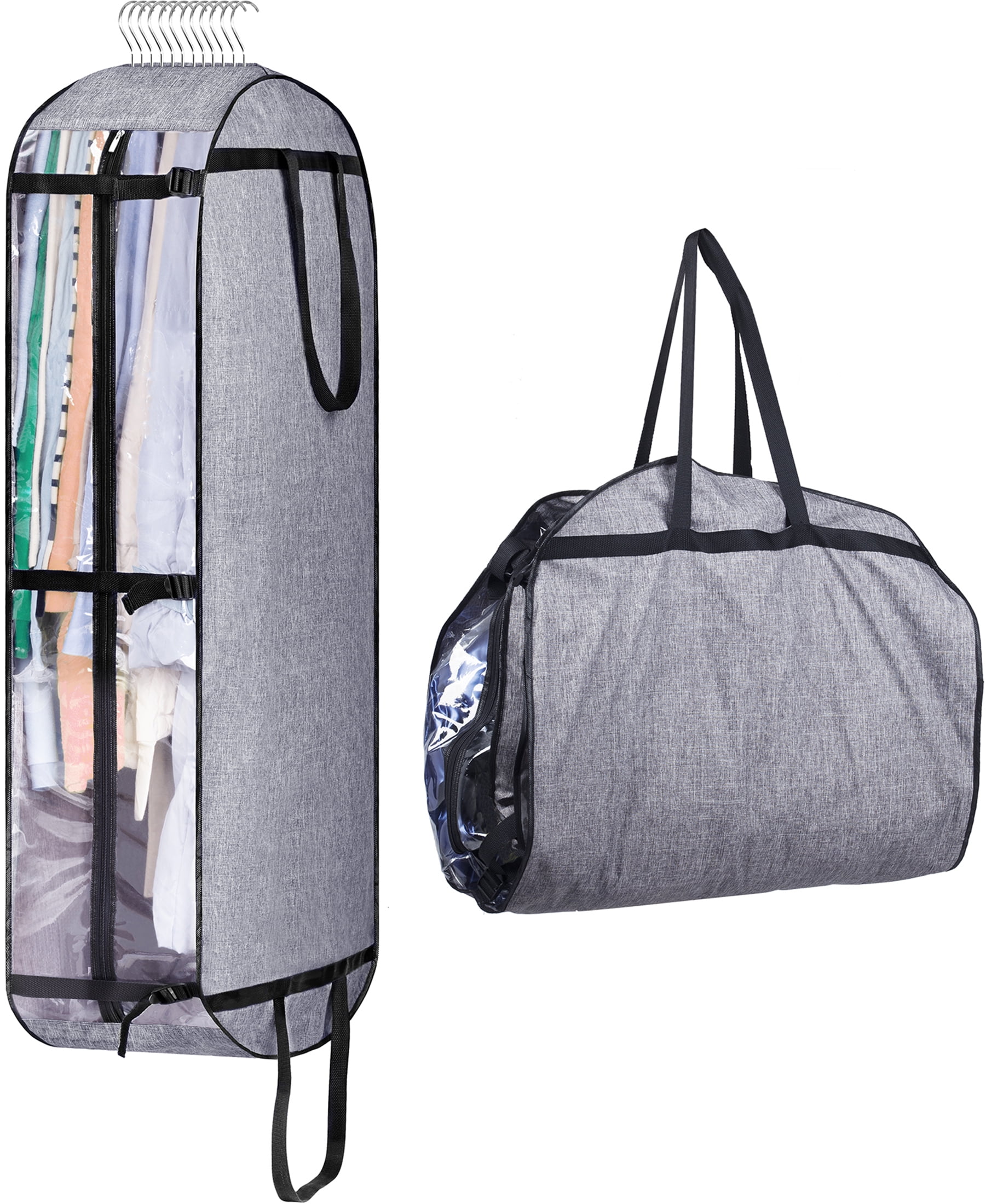 "MISSLO Moth-Proof Hanging Garment Bag, 50"" Clothes Carrier for Suits ...