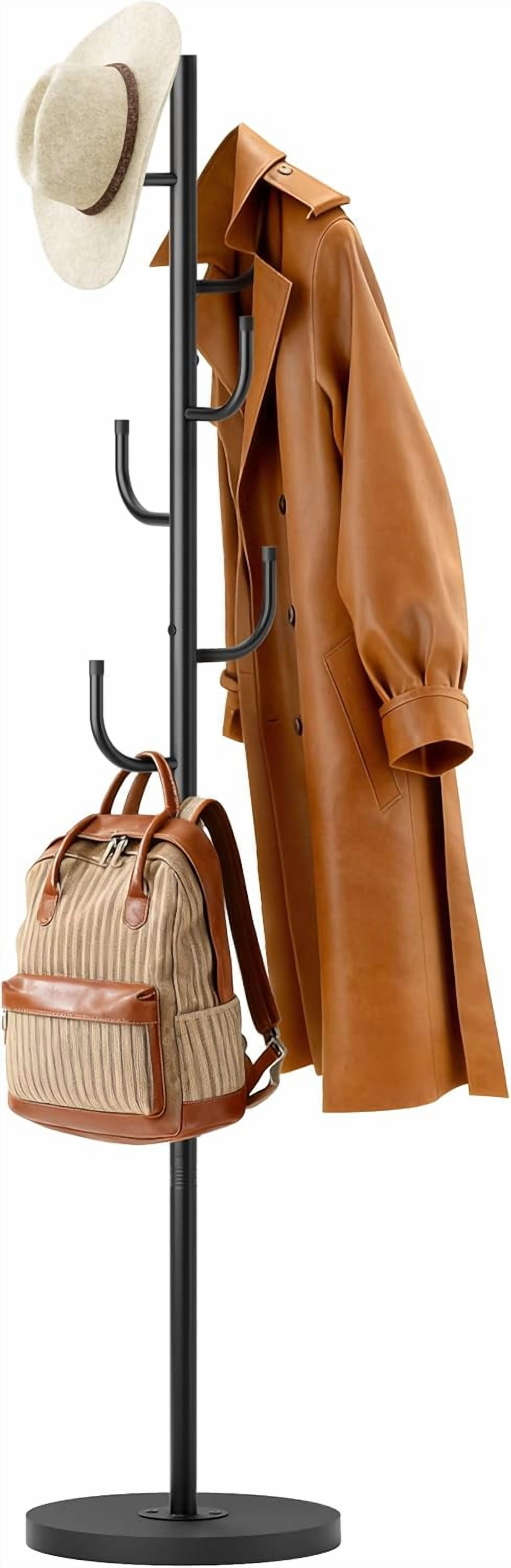 MISSLO Heavy Duty Coat Rack Freestanding 4 Adjustable Size Coat Tree ...