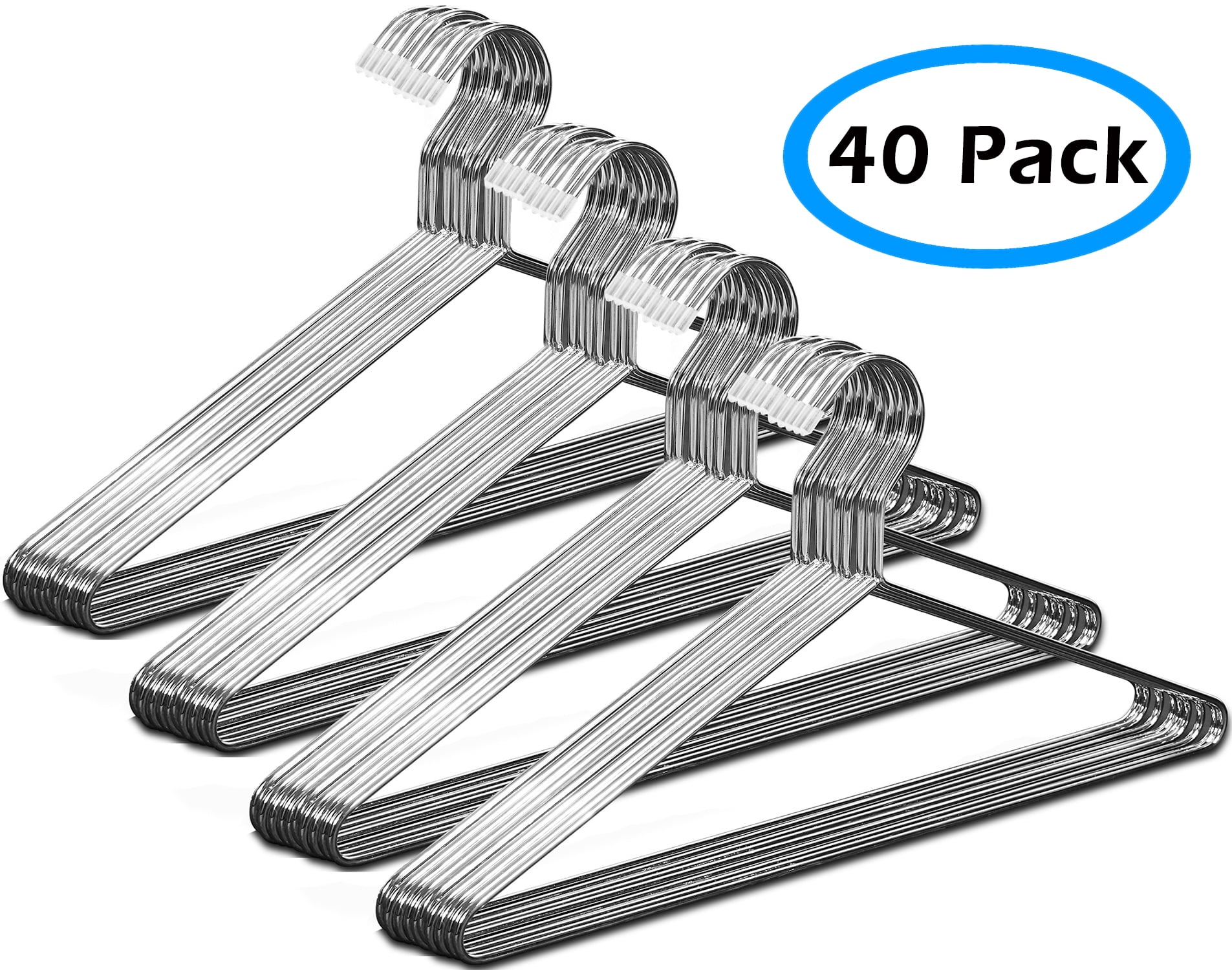 MISSLO Extra Strong Stainless Steel Hangers, Heavy Duty for Suits ...