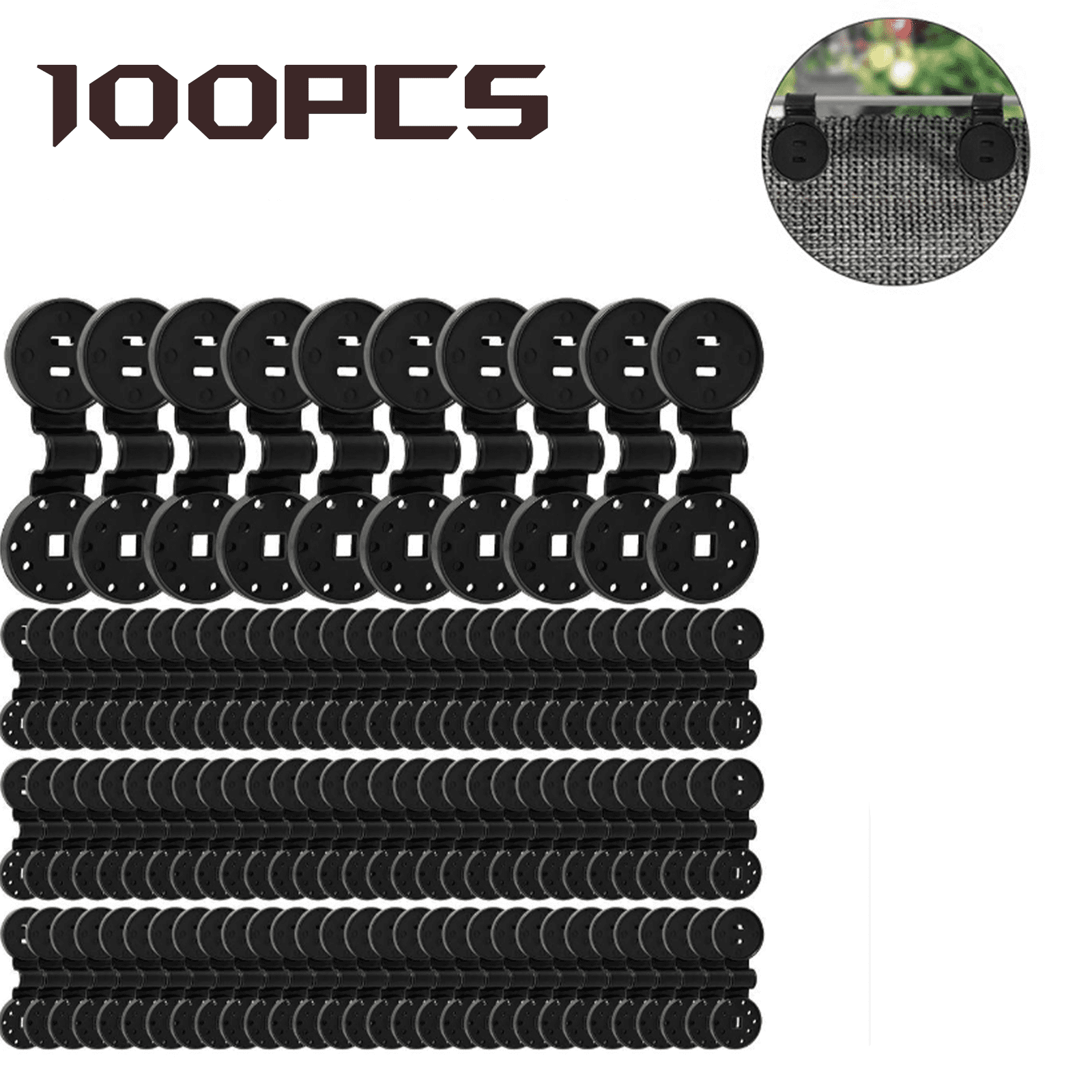 MISSMILE 100 Pcs Clamps Multipurpose Shade Cloth Clips Lock Grip for ...