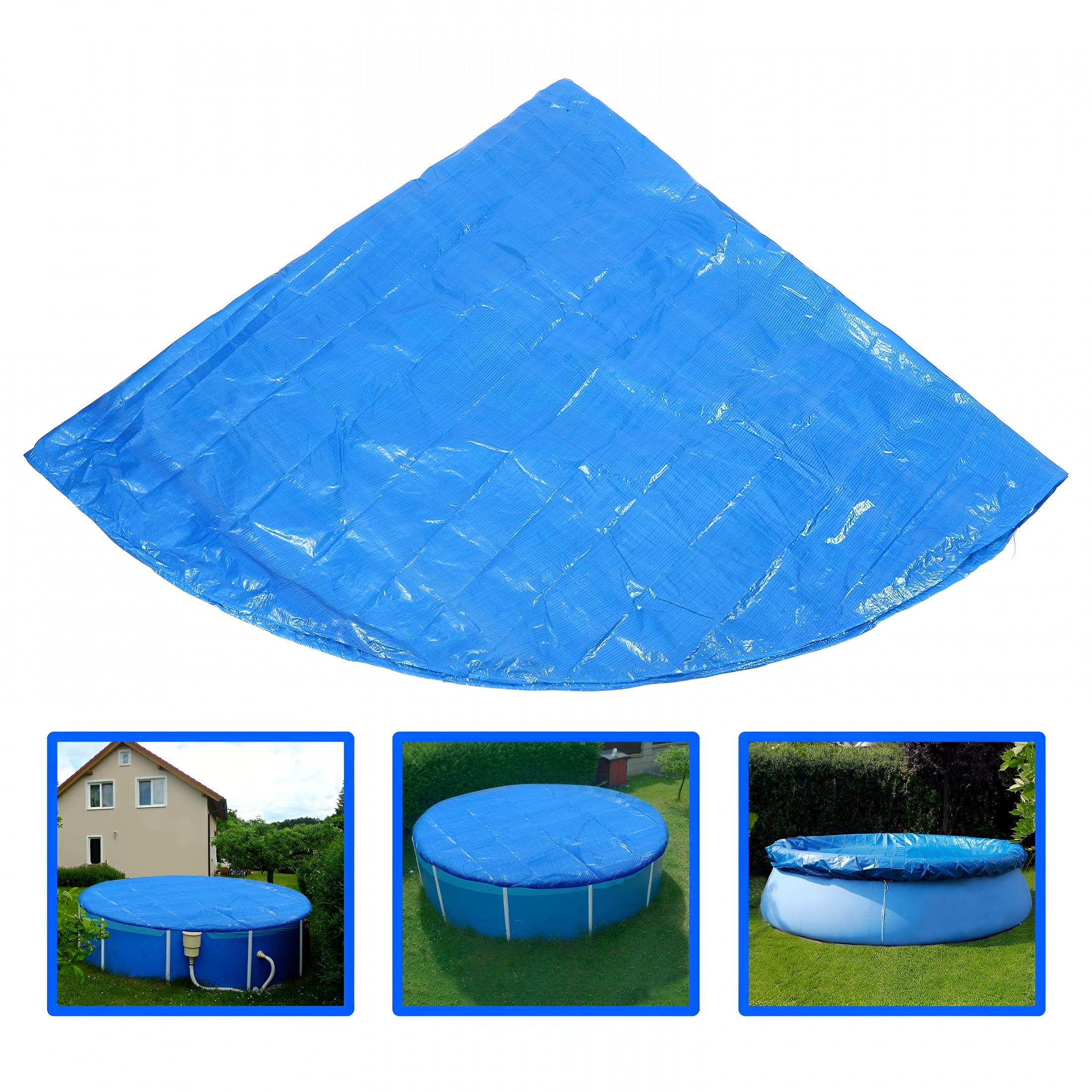 MISSMILE 10ft Diameter Round Pool Cover Easy Install for Frame Pools ...