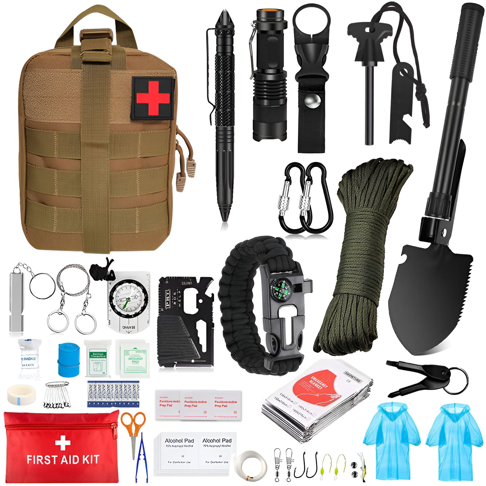 MISSMILE 29-in-1 Survival Kit,First Aid Medical Kit Survival Gear ...