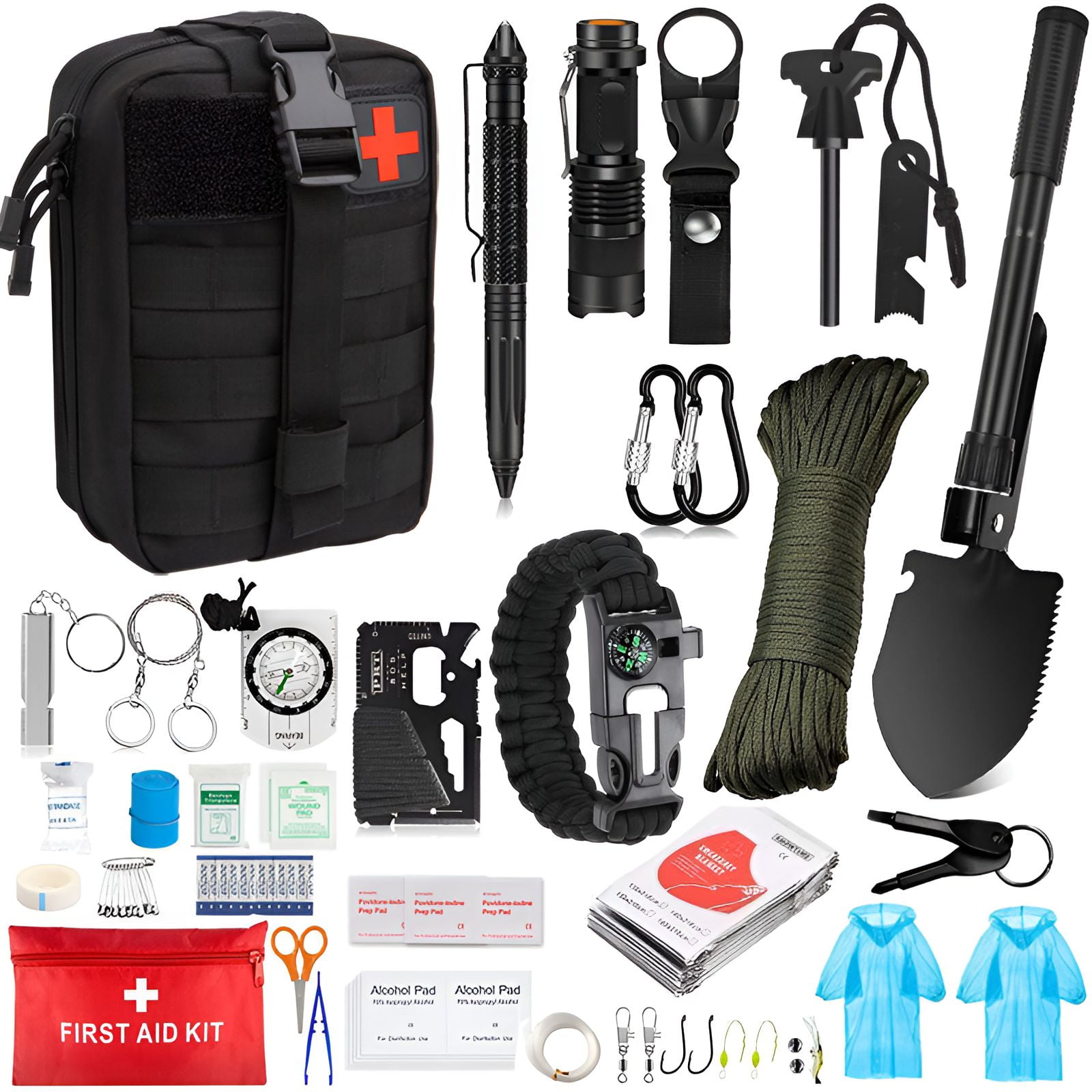 MISSMILE 29-in-1 Survival Kit,Survival Fishing Gear Kit Survival Gear ...