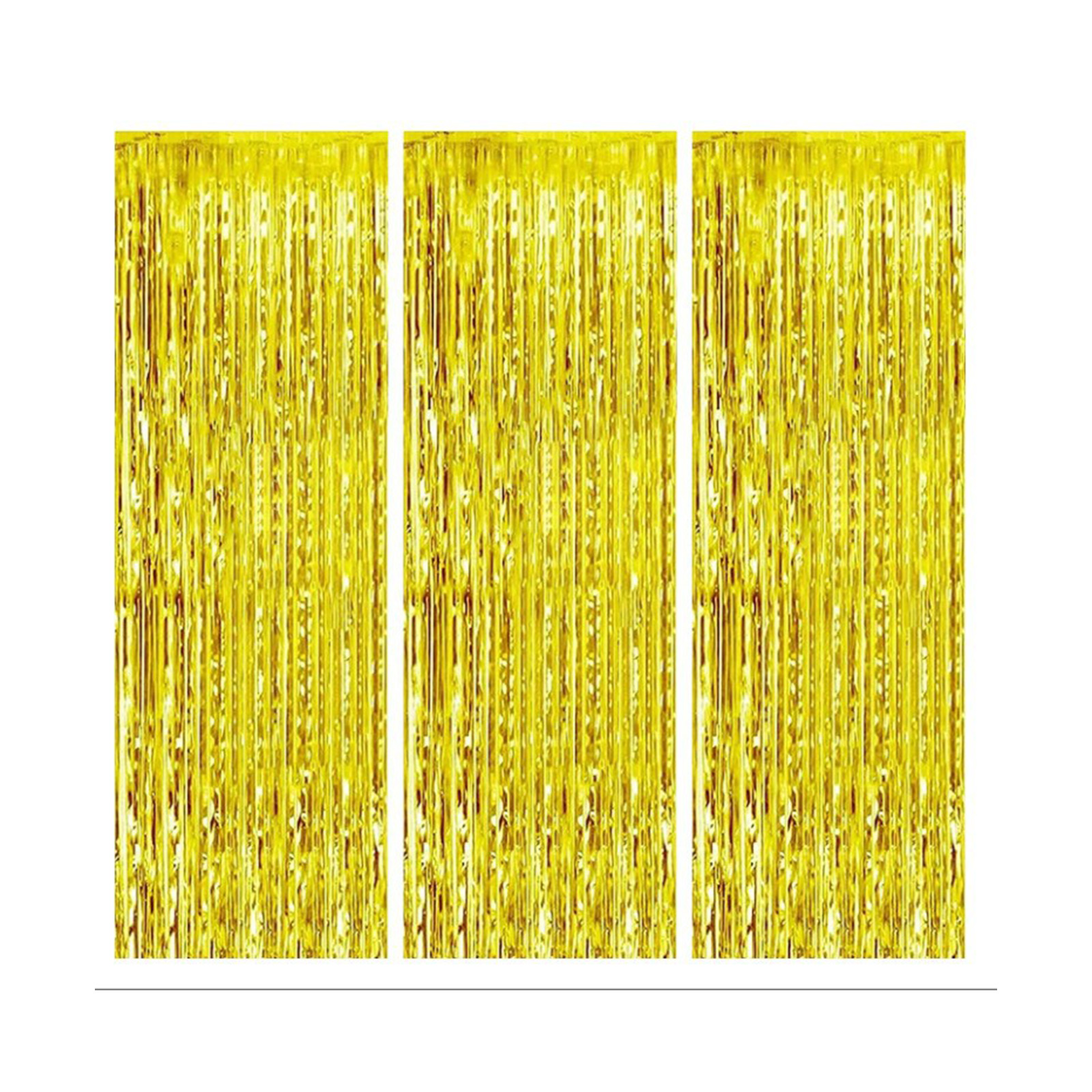 MISSMILE 3Pcs Gold Backdrop,Easy Peel-and-Stick Plastic Tinsel Backdrop ...