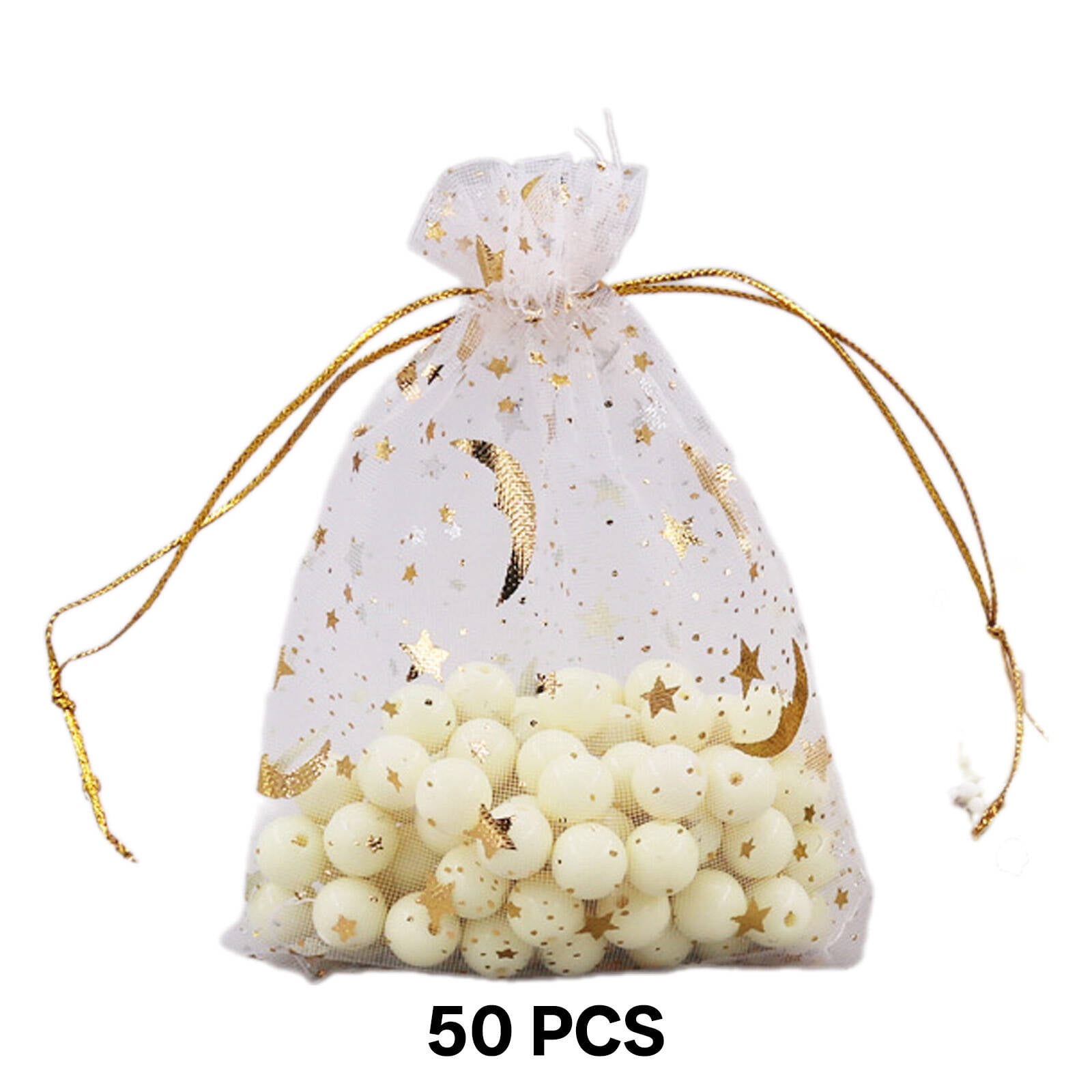 MISSMILE 50Pcs Small Gift Bag,Mesh Gift Bags,Favor Bags,White - Walmart.com