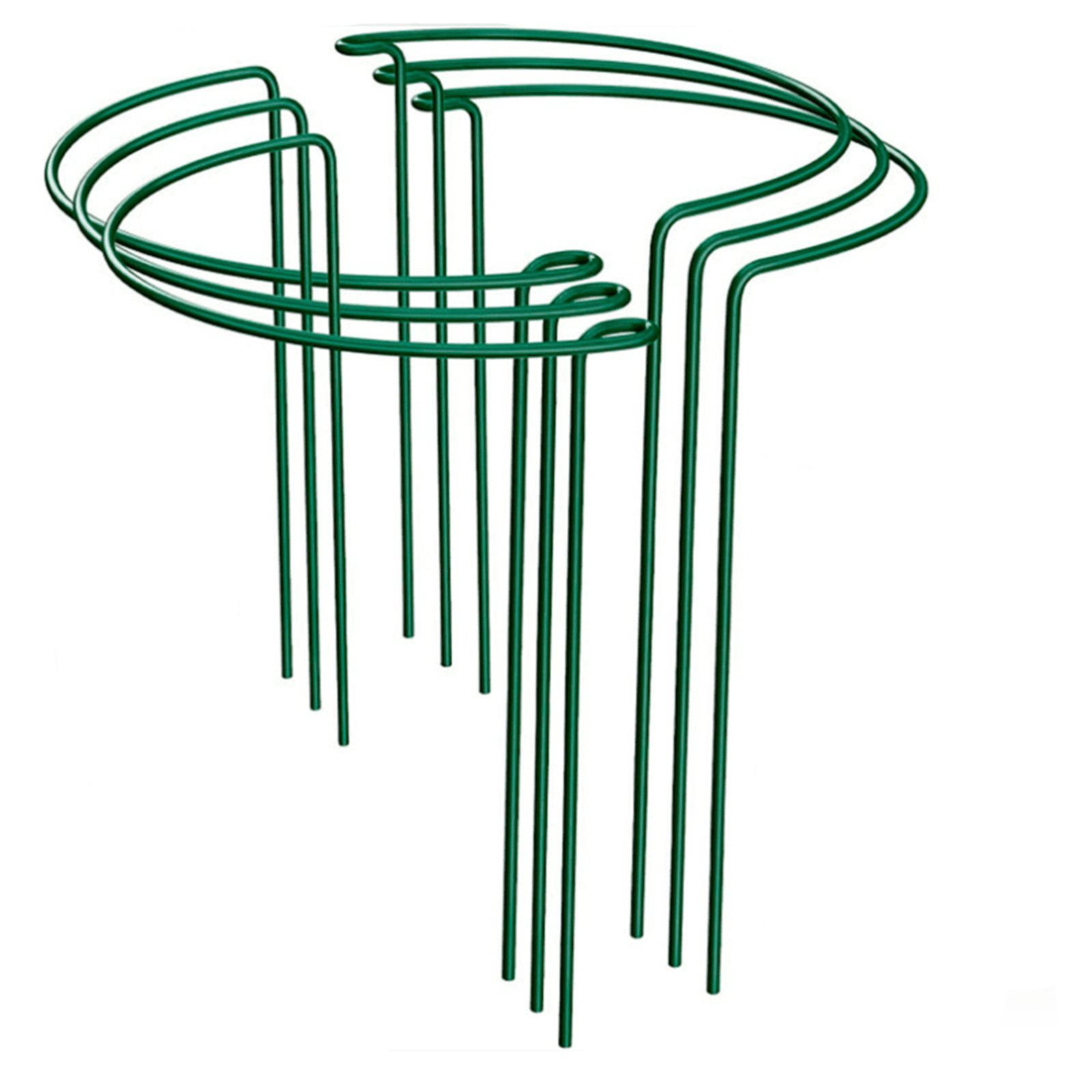 MISSMILE 6 Pcs Garden Stakes Outdoor Tall Plant Metal Support Ring Cage ...