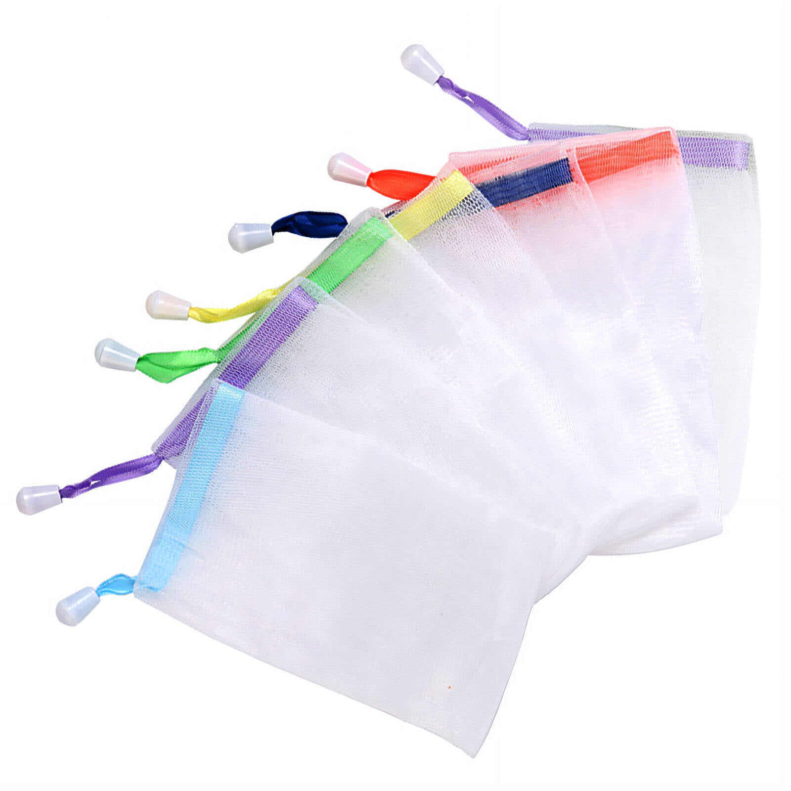 MISSMILE 7 Pcs Elastic Soap Bag,Skin-Friendly Flexible Soap Pouch,Rich ...