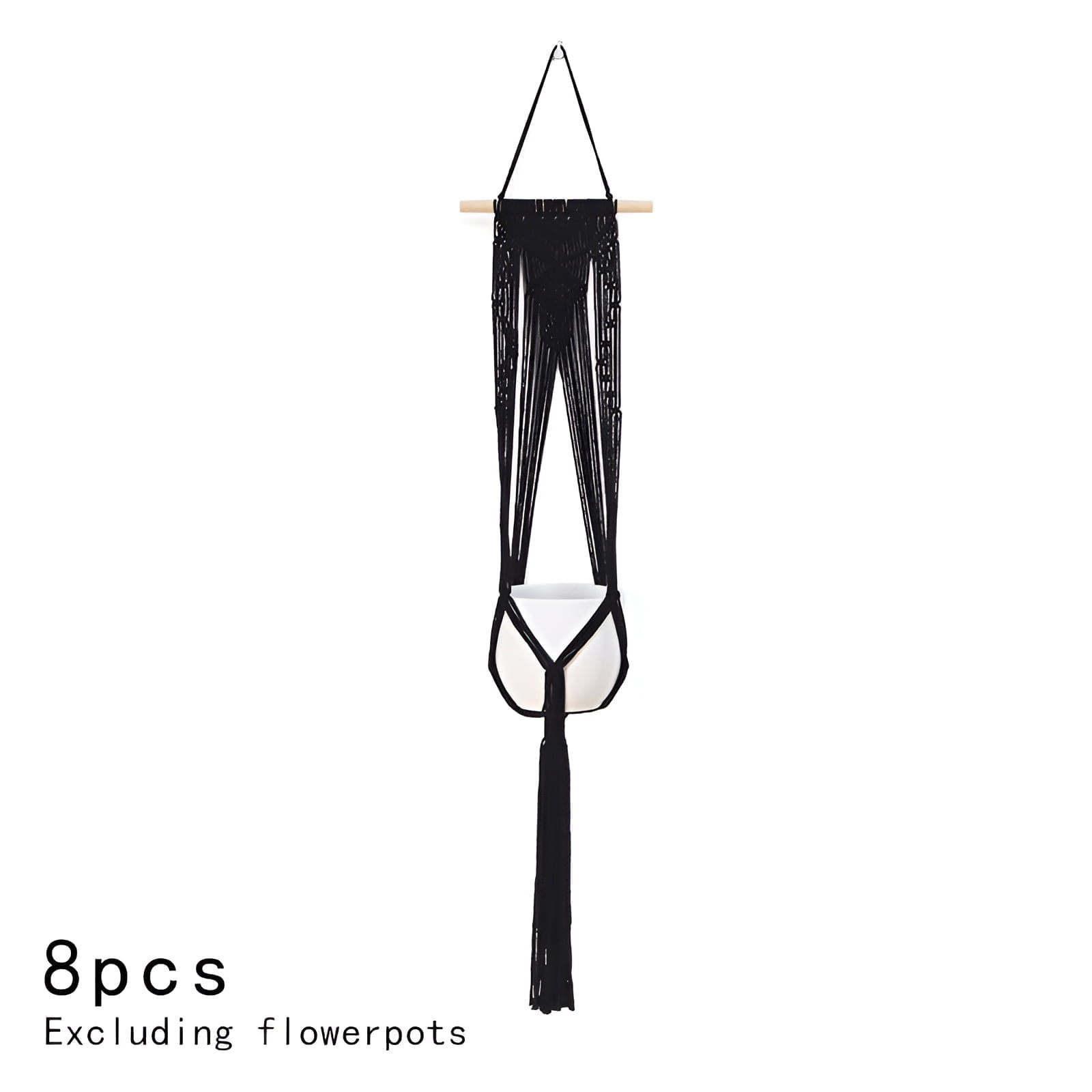 MISSMILE 8Pcs Plant Hanger Indoor,Hanging Design Plant Hanger,Natural ...