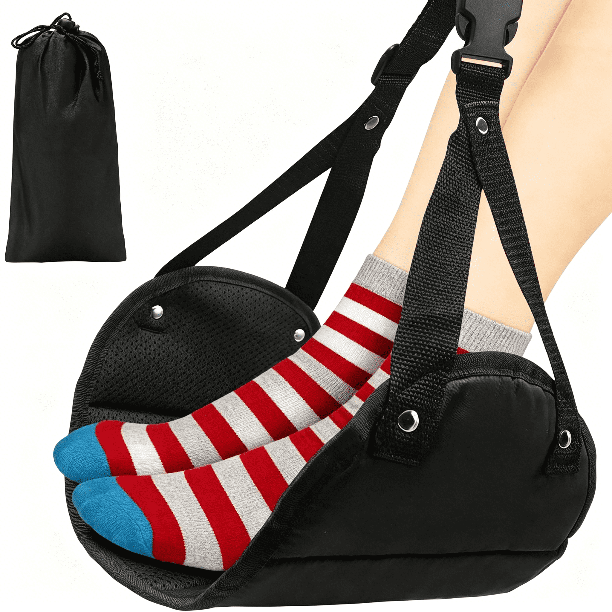 MISSMILE Airplane Foot Hammock,Adjustable Plane Foot Rest for Long ...
