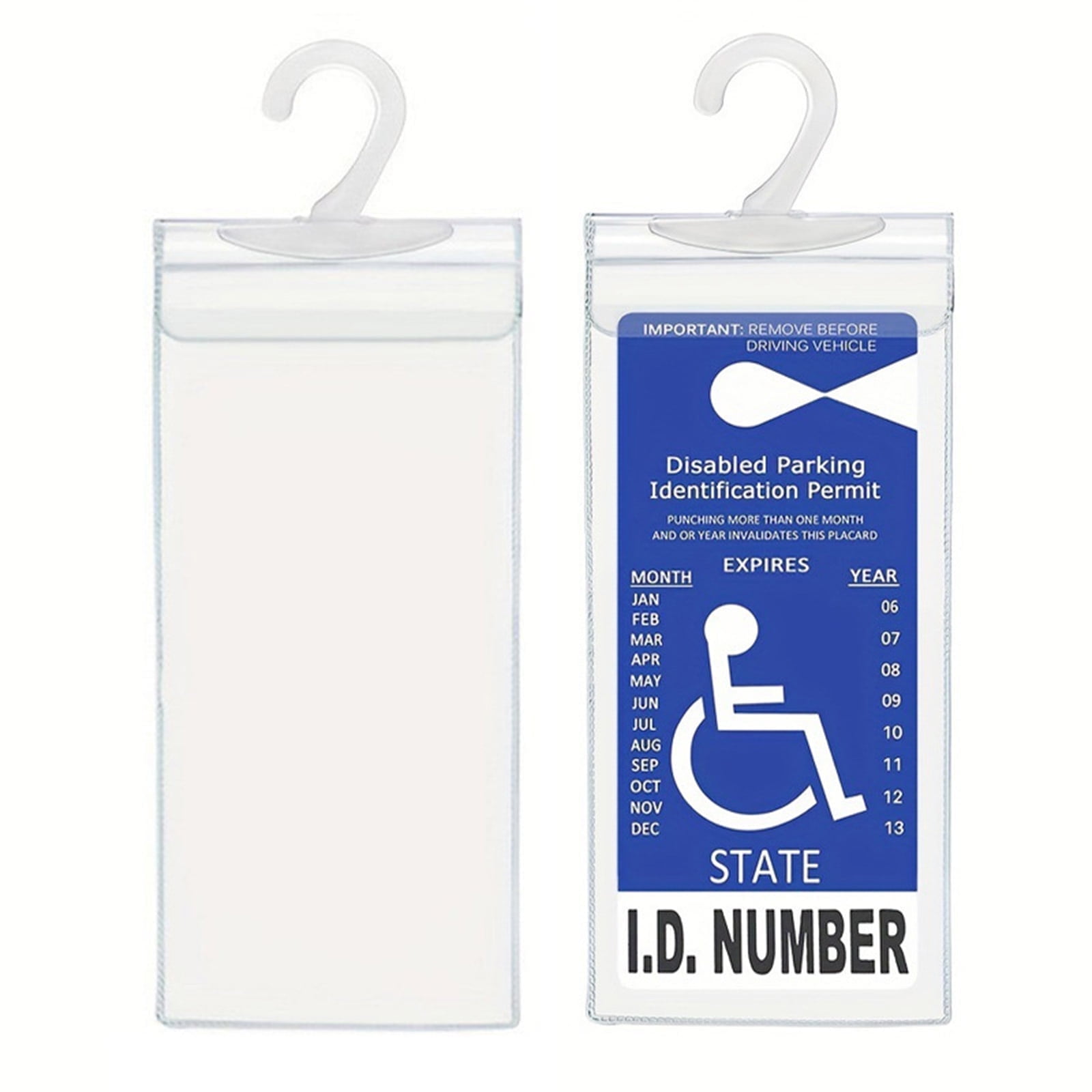 MISSMILE Handicap Placard Holder,PVC Disabled Permit Protective Cover ...
