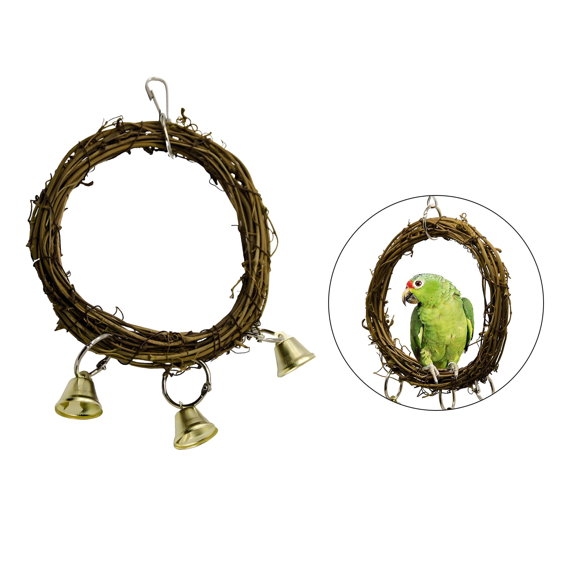 MISSMILE Hummingbird Swing,Rattan Hummingbird Swings and Perches for ...