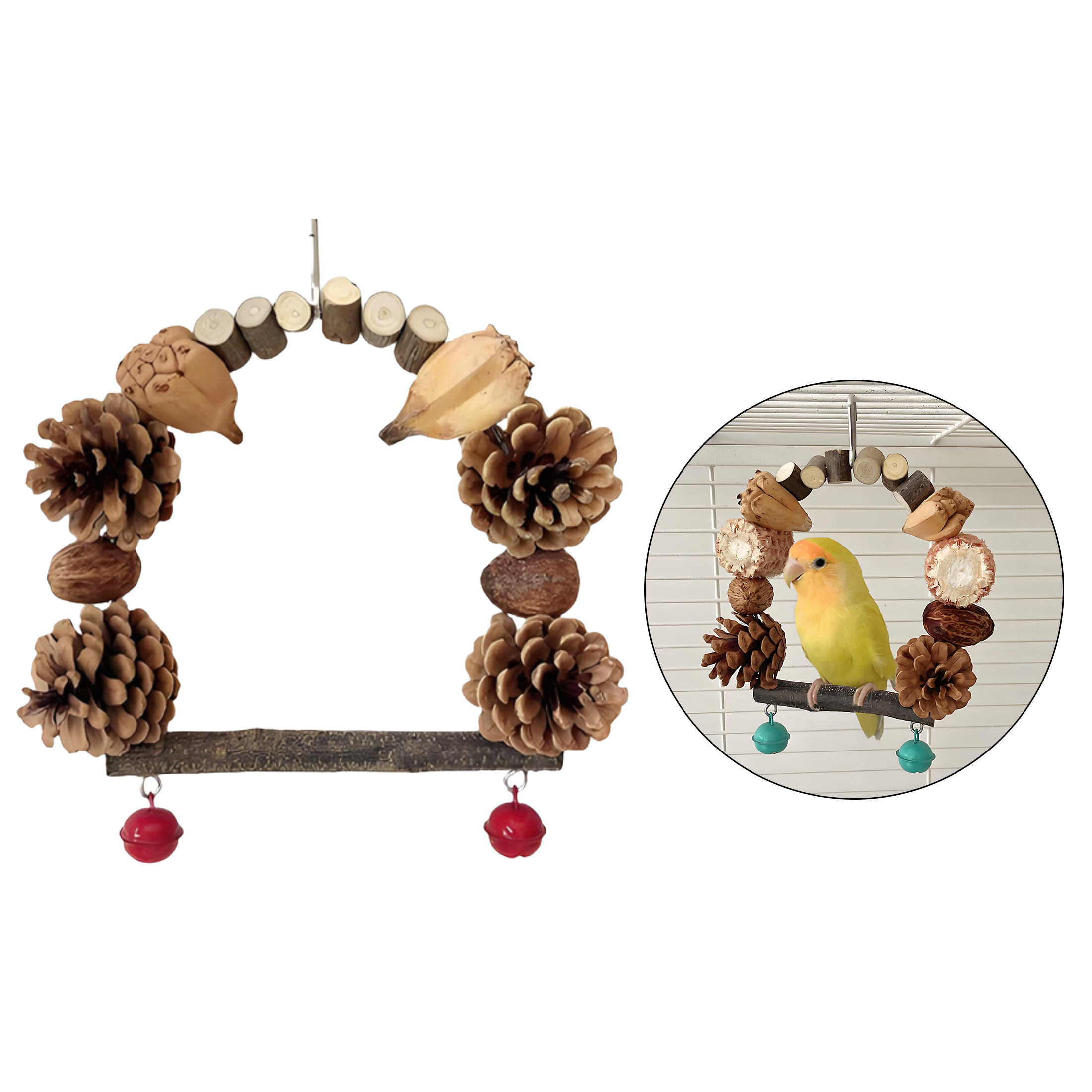 MISSMILE Hummingbird Swing,Wooden Outdoor Swing for Bird Used for Birds ...