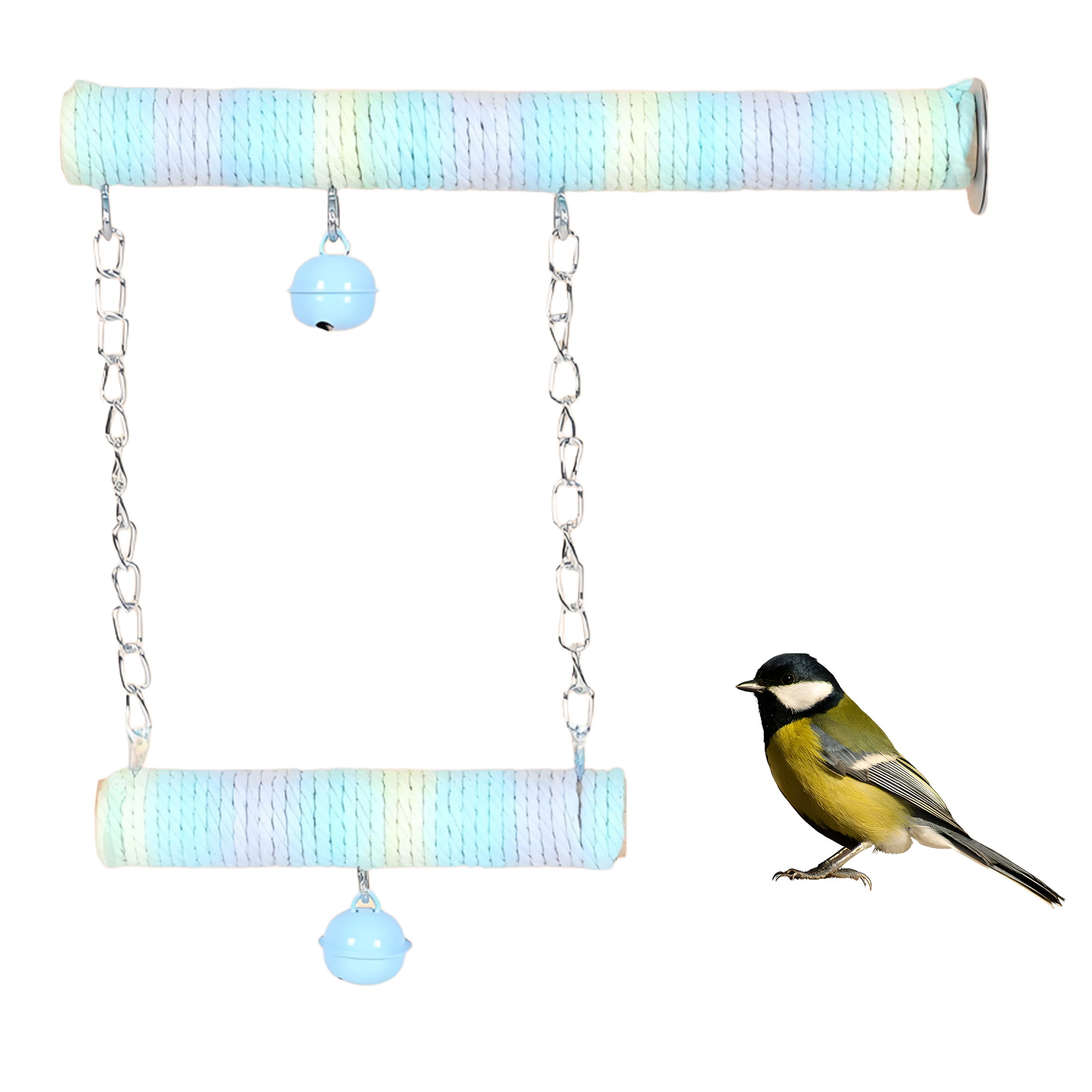 MISSMILE Hummingbird Swing,Wooden Parakeet Cage Accessories for Bird ...