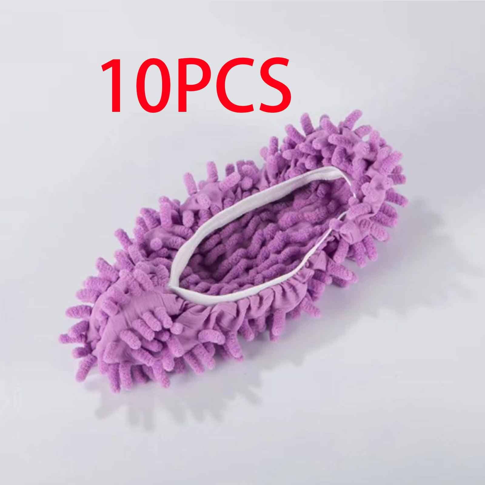MISSMILE Mop Slippers,Plush Microfiber Shoe Covers for Easy Mopping and ...