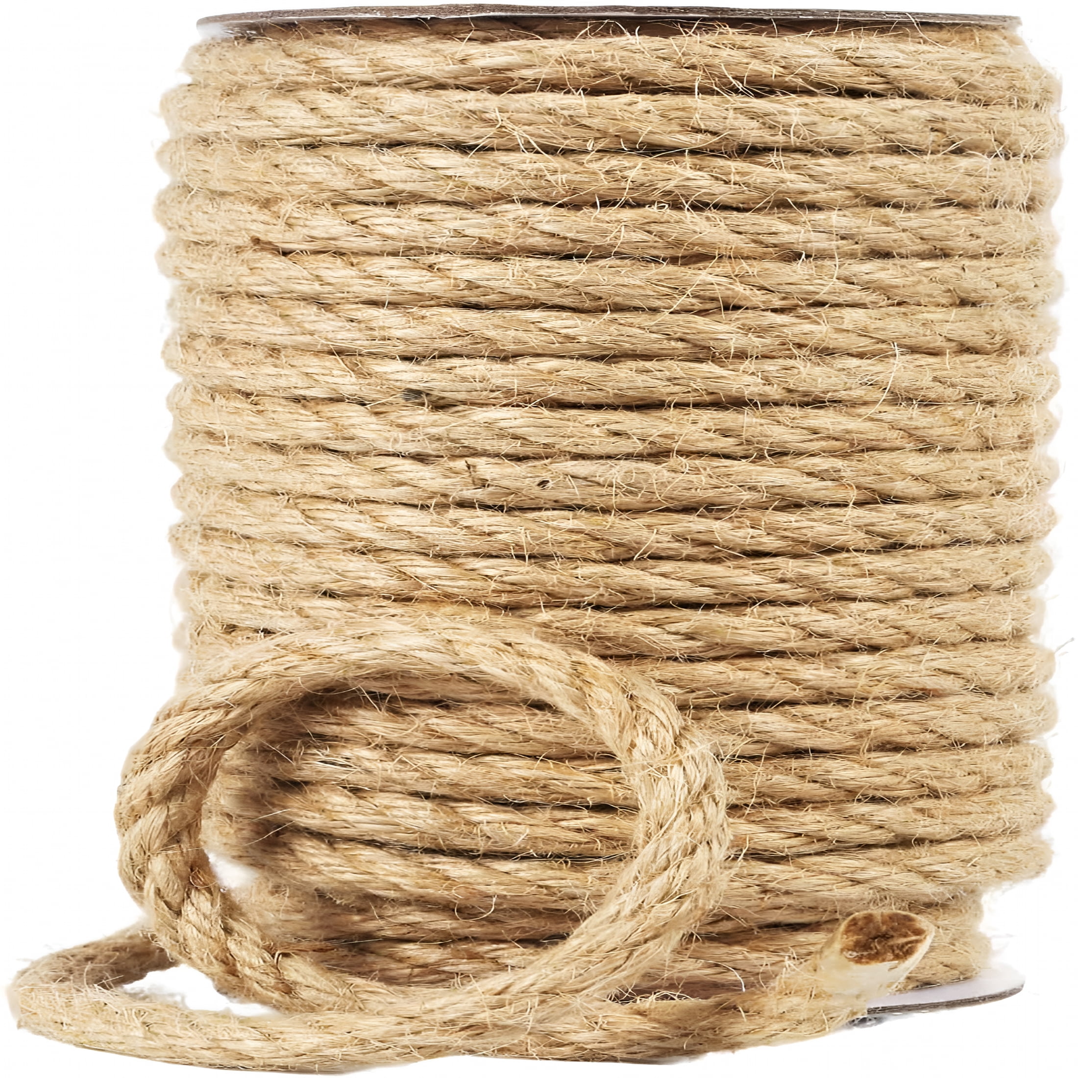MISSMILE Natural Jute Twine,8MM x 50FT Jute Rope Roll,Heavy Duty Thick ...