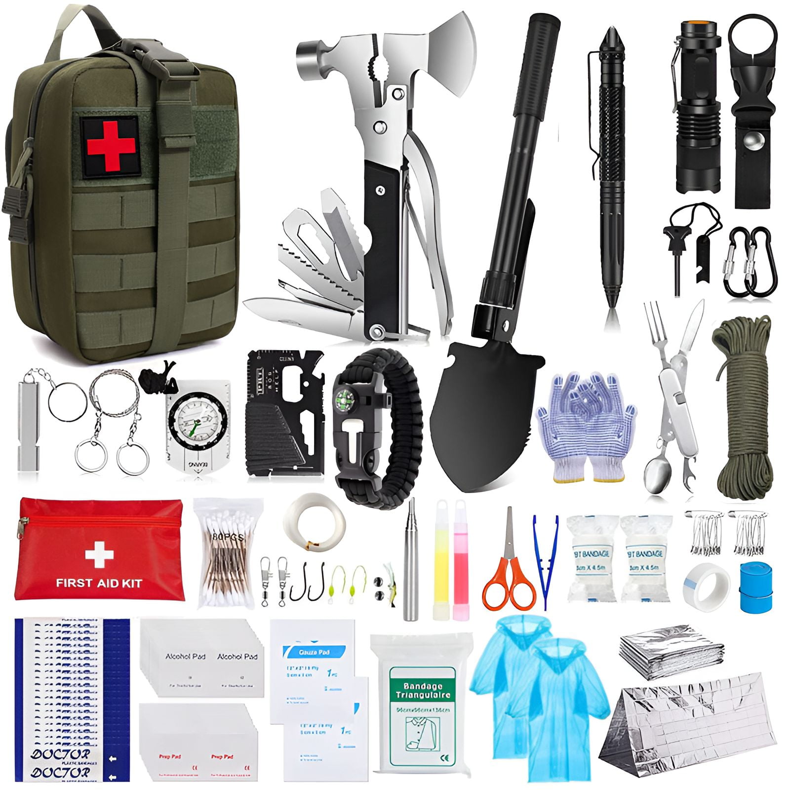 MISSMILE Survival Kit,5 in 1 Survival Bracelet Survival Gear,Essential ...