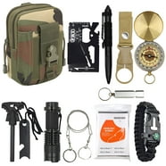 Ozark Trail Survival Kit, 17 Piece Outdoor Emergency Camping Gear with Flashlight Knife Fire ...