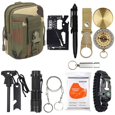 Ozark Trail Survival Kit, 17 Piece Outdoor Emergency Camping Gear with ...