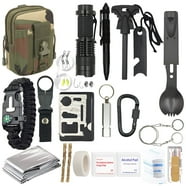Ozark Trail Survival Kit, 17 Piece Outdoor Emergency Camping Gear with Flashlight Knife Fire ...