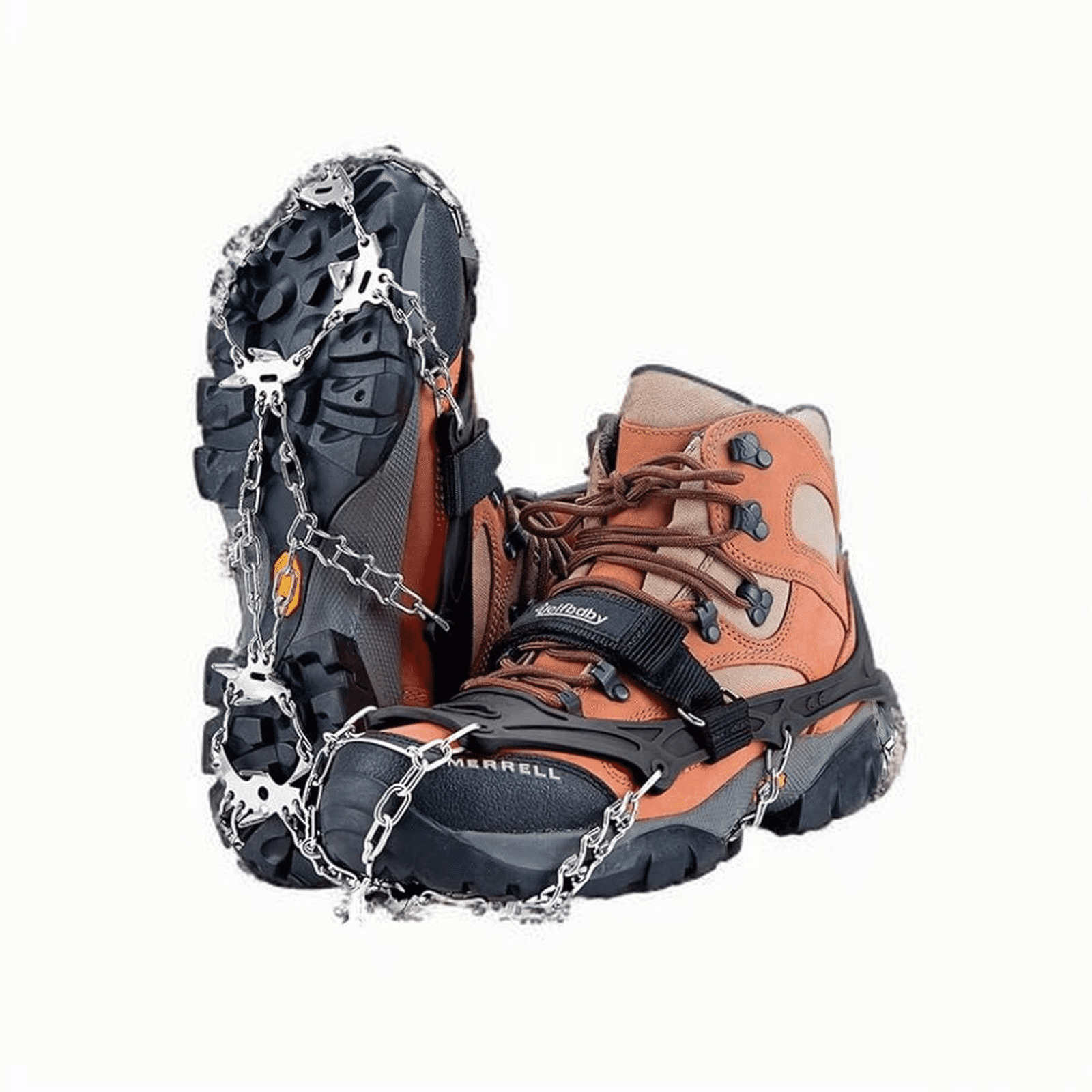MISSMILE Walk Traction Cleats,Grip Winter Snow Hiking Cleats,10-Stud ...