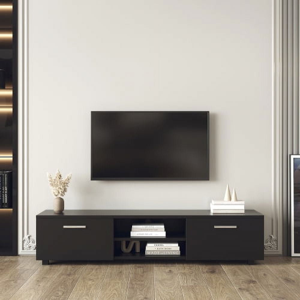 MISSUNNY 70" TV Stand with Storage Cabinets & Open Shelves - Perfect ...