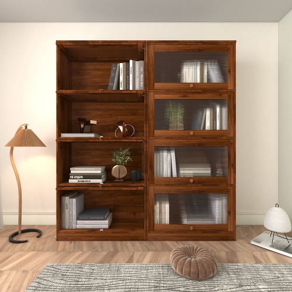 MISSUNNY Contemporary floor to ceiling, Dust Proof Bookcase with Closed ...