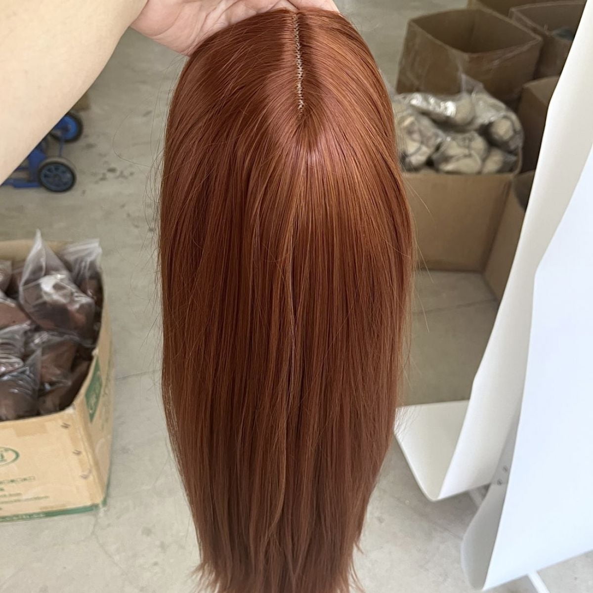 MISSWEN Synthetic Wigs Daily Use Ginger Orange Heat Resistant Synthetic ...