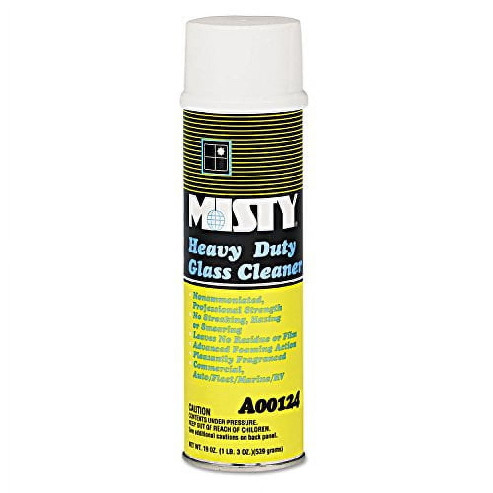 MISTY 1001482 Heavy Duty Glass Cleaner, Lemon Scent (Pack of 12 ...