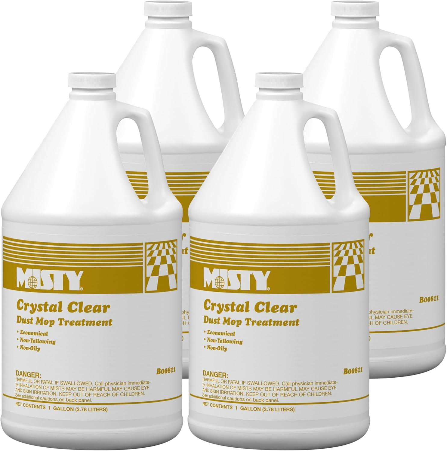 MISTY Crystal Clear Dust Mop Treatment - 1 Gallon (Case of 4) 1003411 ...