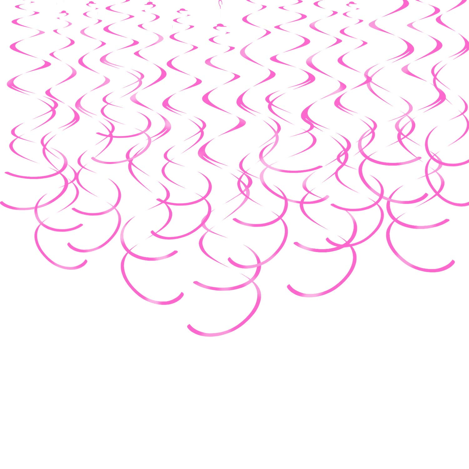 MISU Hot Pink Hanging MMF7 Swirl Decorations Plastic Streamers Foil ...
