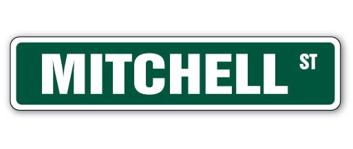 MITCHELL Street Sign Childrens Name Room Sign | Indoor/Outdoor | 30 ...