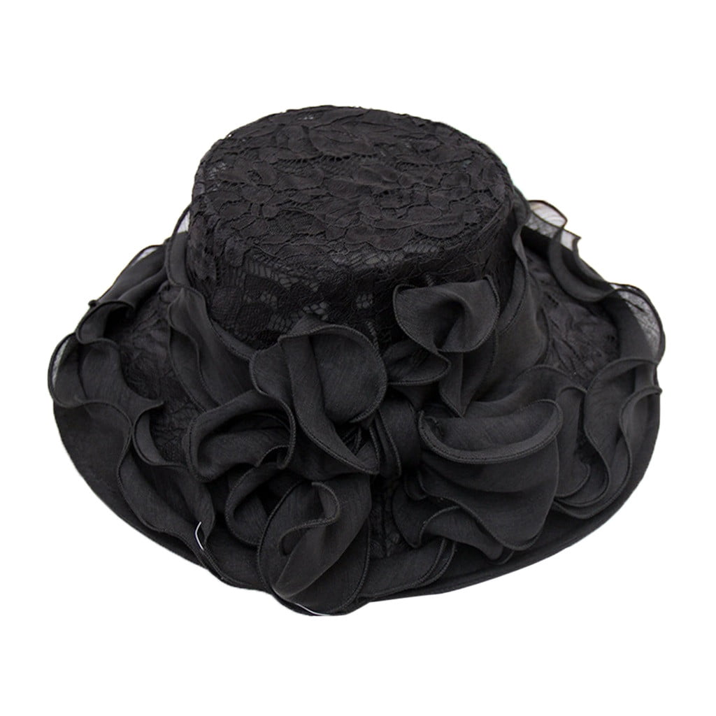MITCOWBOY Church Hats,Fancy Ladies Wedding Wide Womens Cap Fascinator ...