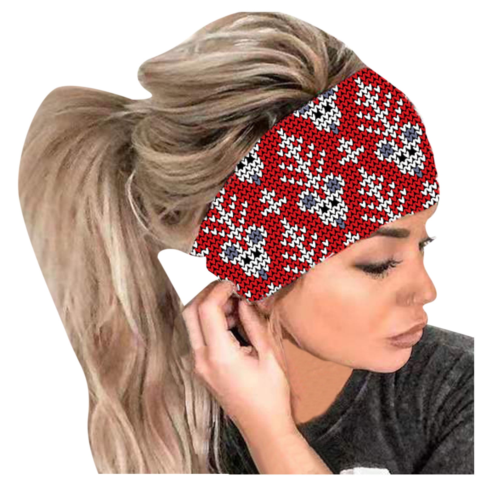 MITCOWBOY Headbands for Women Elastic Hair Headband Print Wrap Head ...